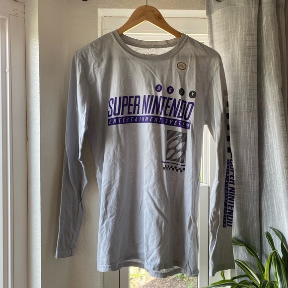Nintendo | Shirts | Super Nintendo Retro Throwback Shirt Medium | Poshmark